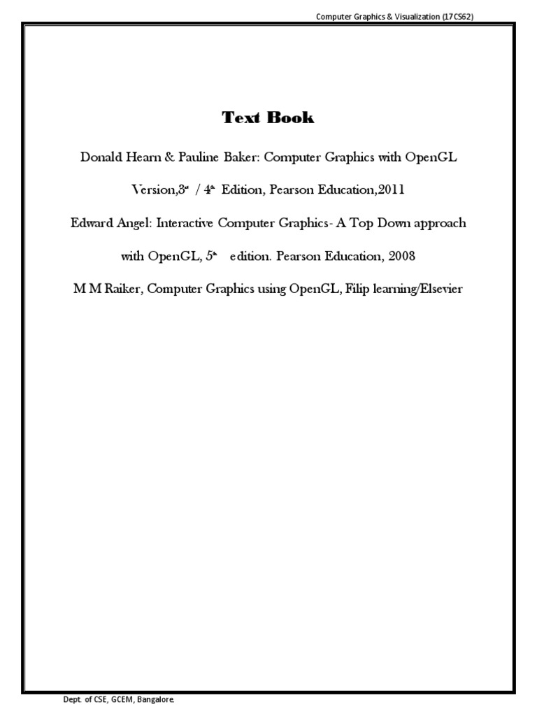 Computer Graphics VTU | PDF | Vertex (Geometry) | Polygon