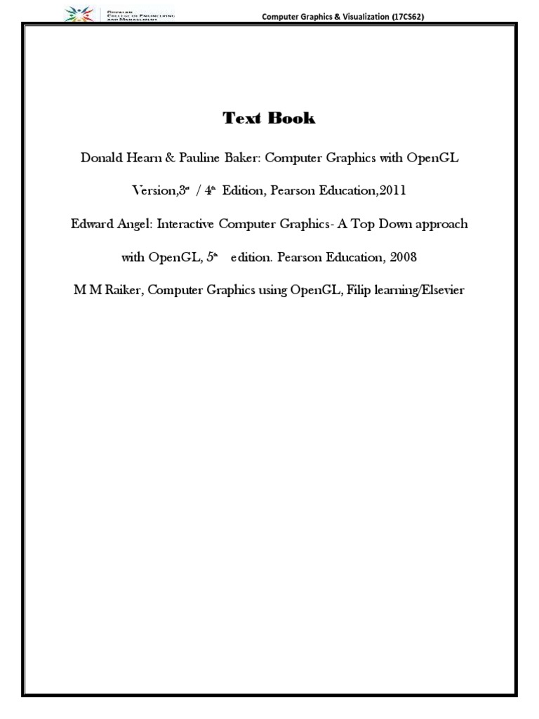 Computer Graphics VTU | PDF | Cartesian Coordinate System | Vertex ...