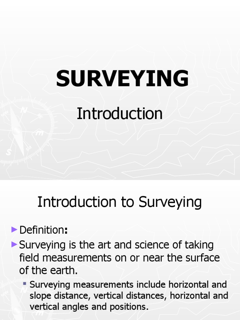 Introduction to Surveying Basics | PDF | Surveying | Geomatics