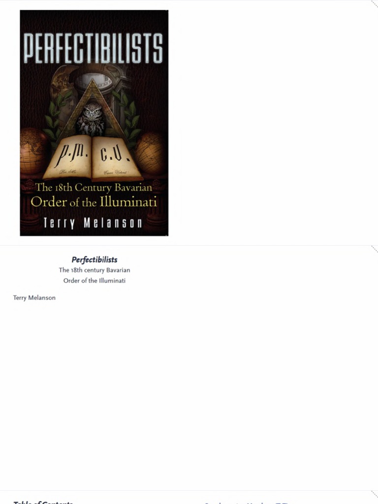 Terry Melanson - Perfectibilists - The 18th Century Bavarian Order of ...