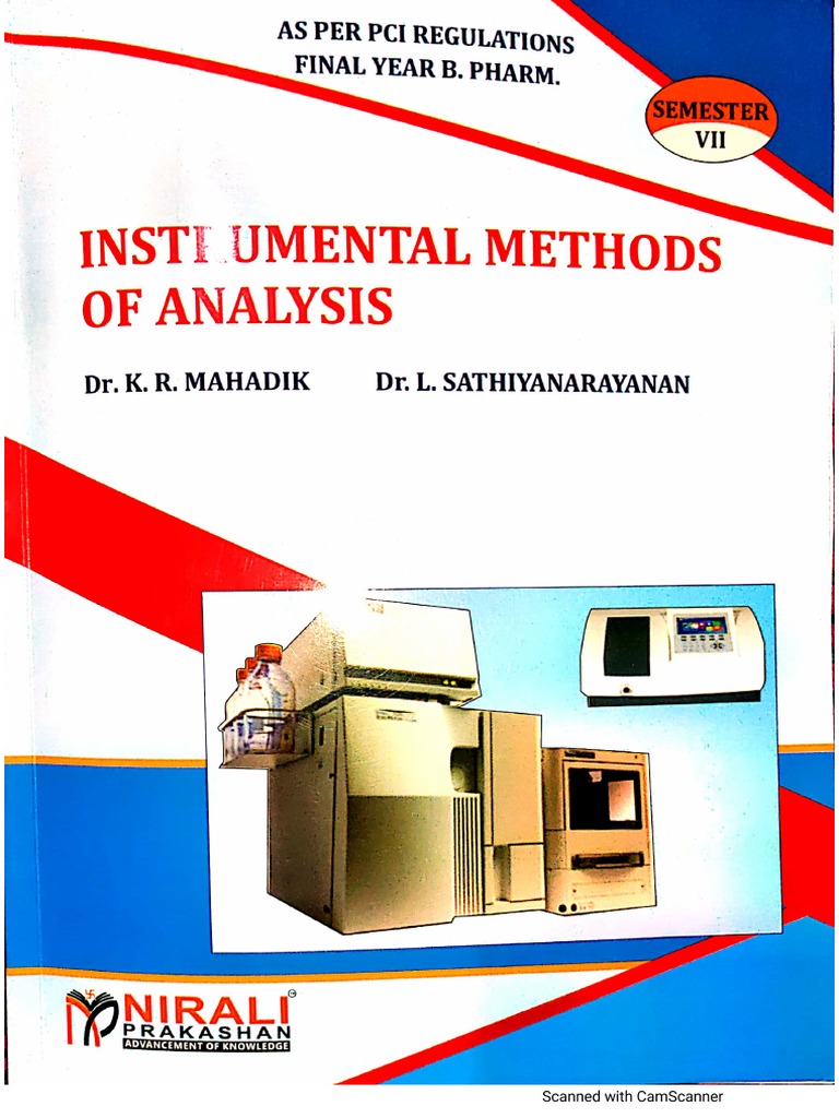Instrumental Method of Analysis (Nirali Prakashan) | PDF
