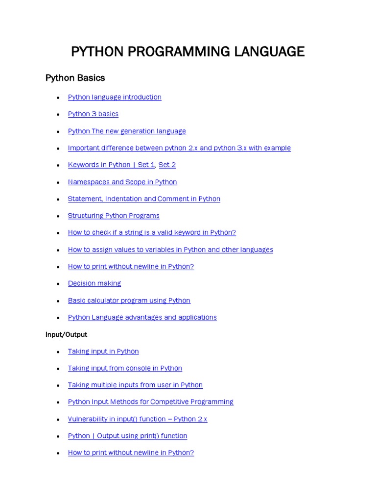 Python Programming Language | PDF | Python (Programming Language ... Python Programming Language | PDF | Python (Programming Language ...