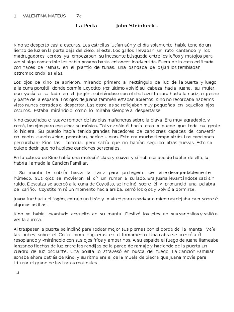 Libro La Perla | PDF | Perla | Canoa