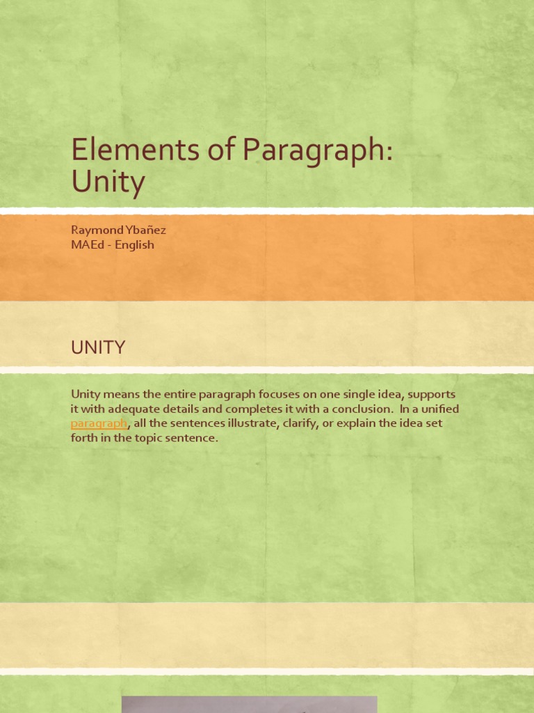 UNIT 3 Elements of Paragraph | PDF UNIT 3 Elements of Paragraph | PDF