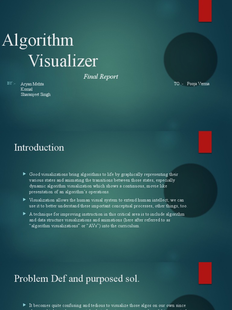 Algorithm - Visualizer Final | PDF | Visualization (Graphics) | Conceptual Model