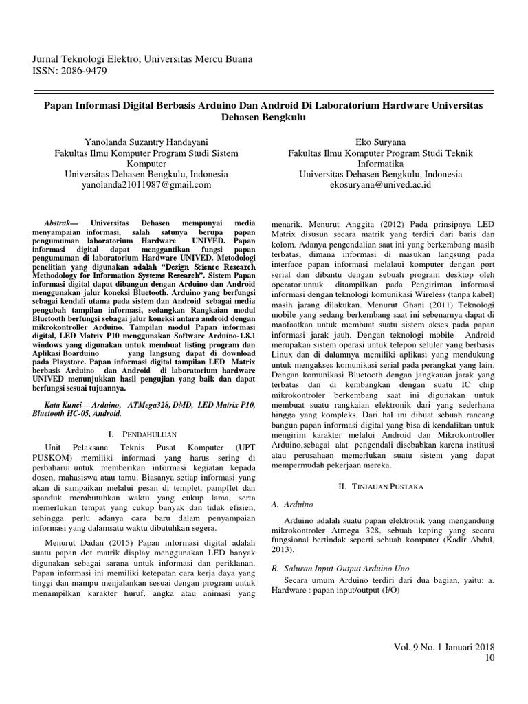 Papan Informasi Digital Berbasis Arduino Bb18caf4 | PDF