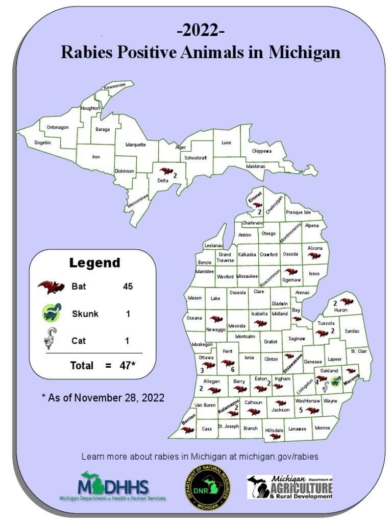 Current MI Rabies Map in Michigan | PDF