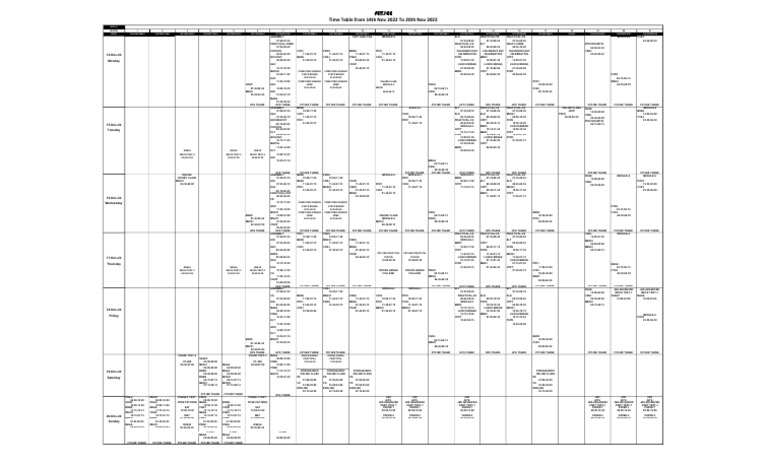 TIME TABLE THANE FROM 14th Nov-20th Nov 2022 | PDF | Schools ...