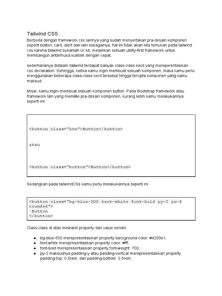 Tailwind CSS Pertemuan 2.2 | PDF