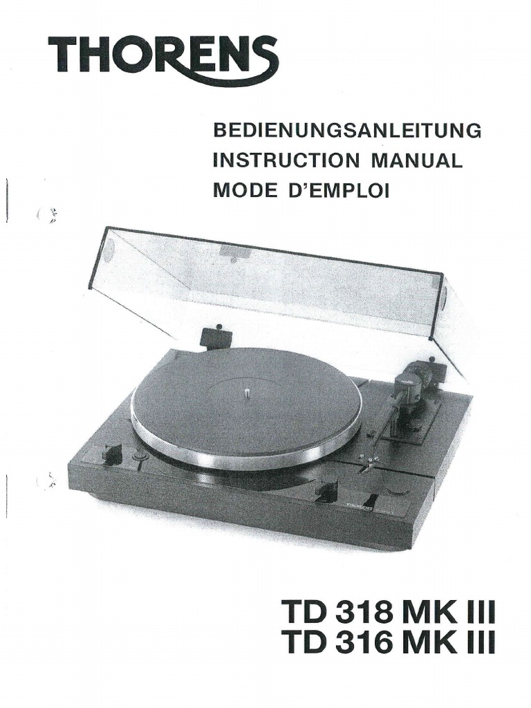 Thorens TD 316&318 MK III | PDF