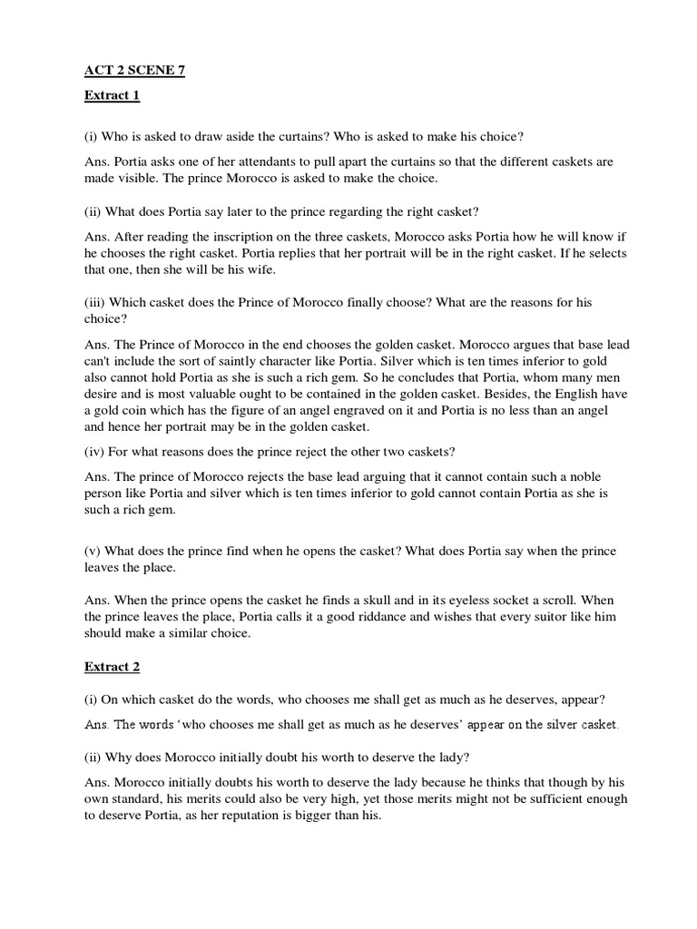 Act 2 Scene 7 Notes | PDF