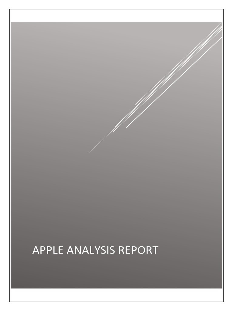Apple Analysis Report | PDF | Apple Inc. | Ios