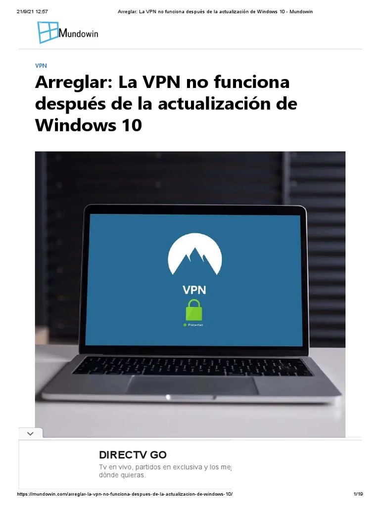 Arreglar La VPN No Funciona Después de La Actualización de Windows 10 | PDF | Windows 10 ...