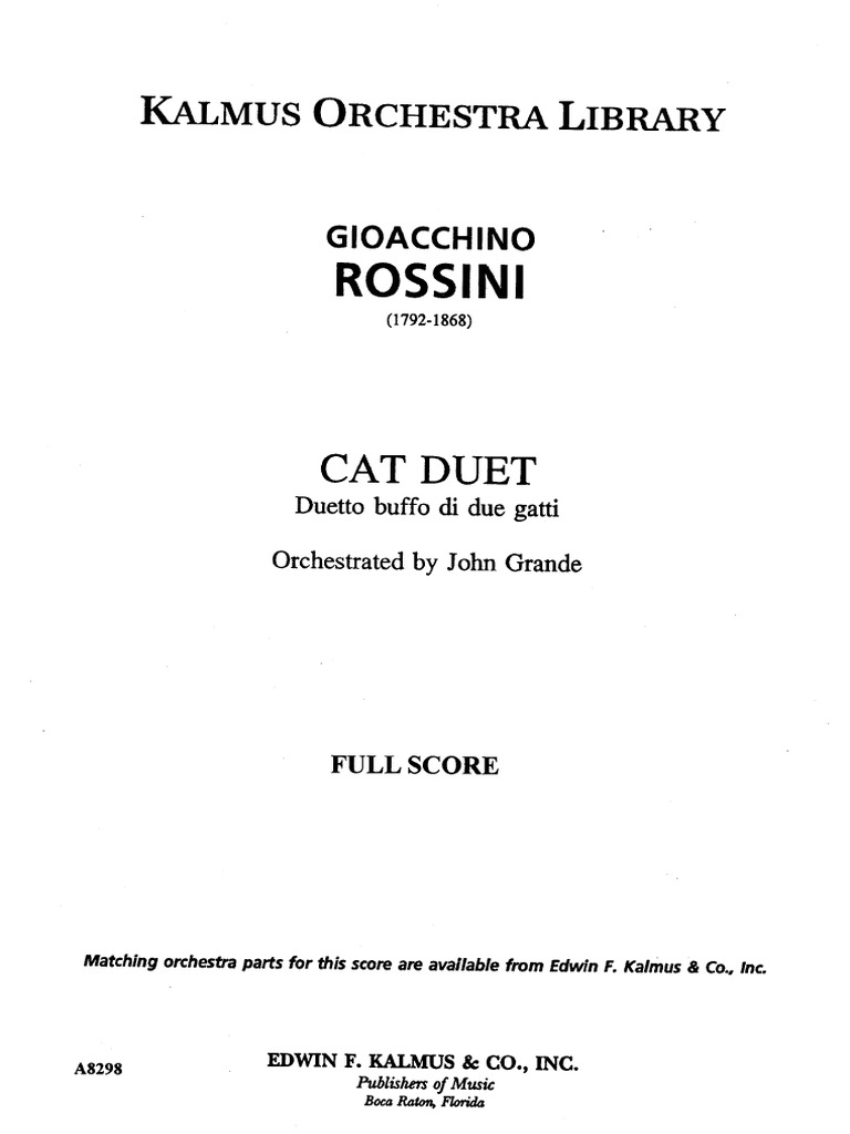 Rossini G. Cat duet FS | PDF