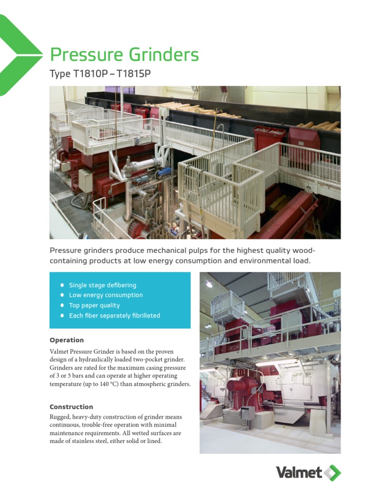 VALMET Pressure Grinders | PDF | Grinding (Abrasive Cutting) | Mill ...