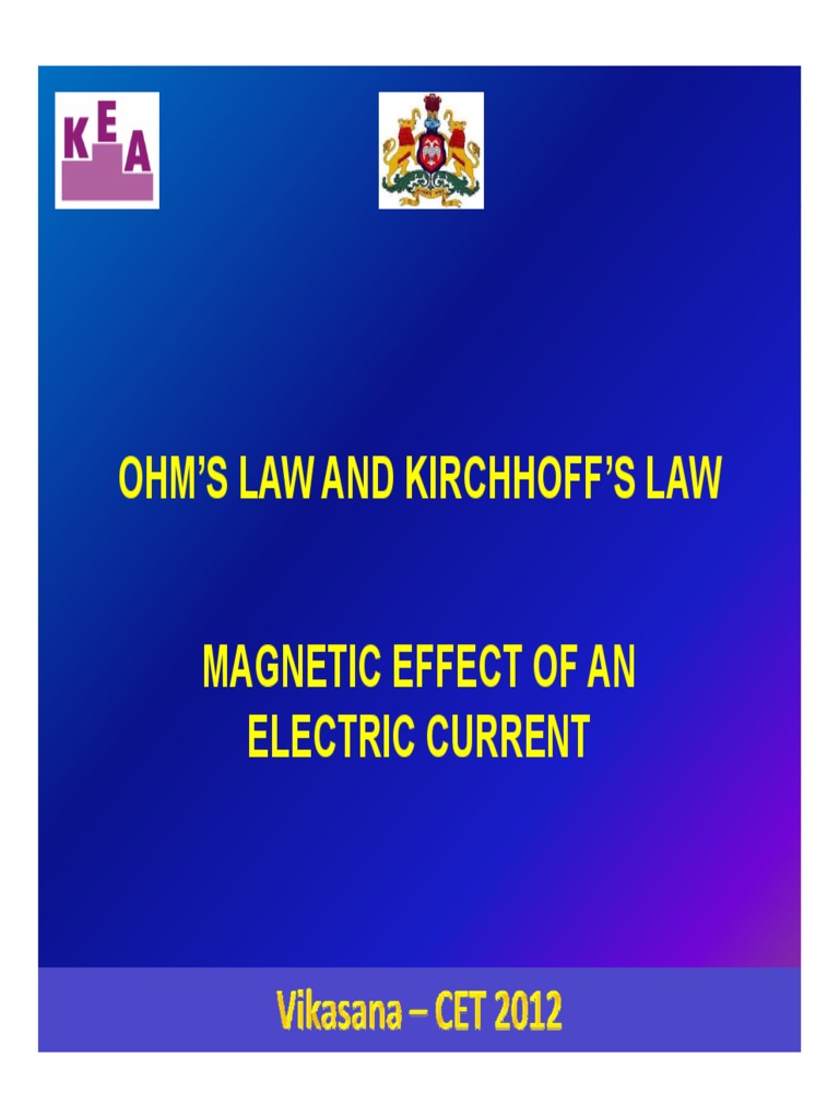 OHM'S LAW AND KIRCHHOFF'S LAW: KEY CONCEPTS IN ELECTRIC CIRCUITS | PDF | Electrical Resistance ...