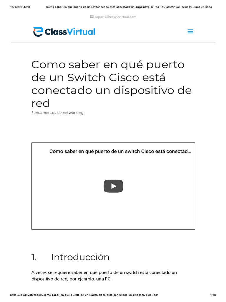 Como Saber en Qué Puerto de Un Switch Cisco Está Conectado Un Dispositivo de Red | PDF ...