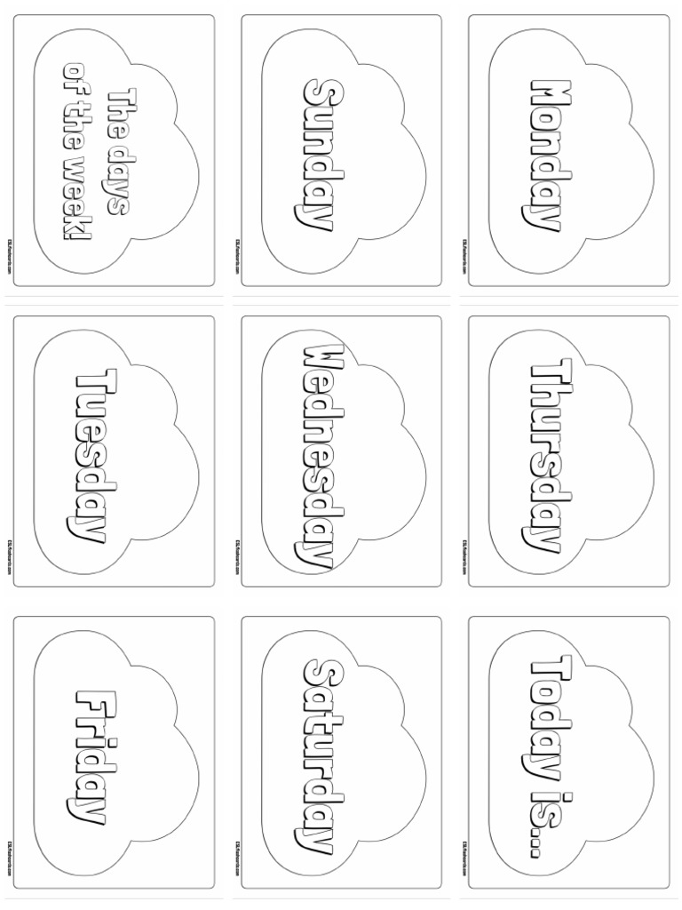 Days of The Week Small Outline | PDF