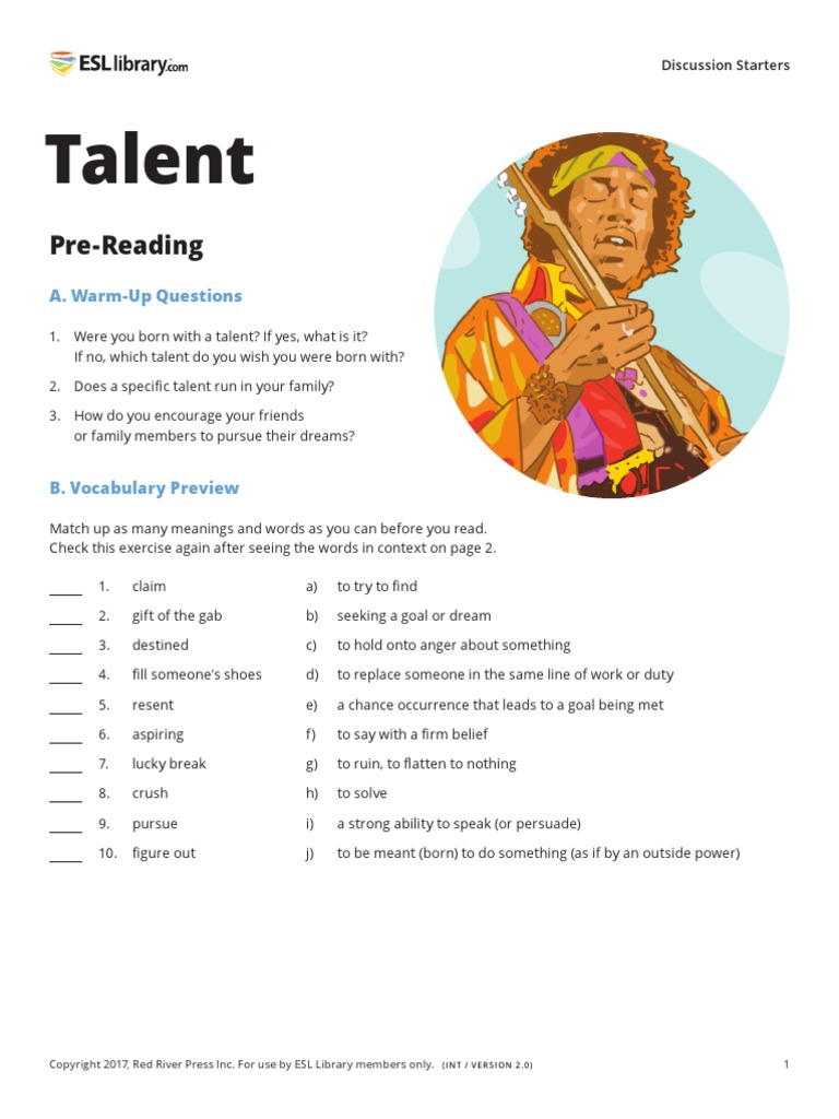 72 Talent Can | PDF | Vocabulary