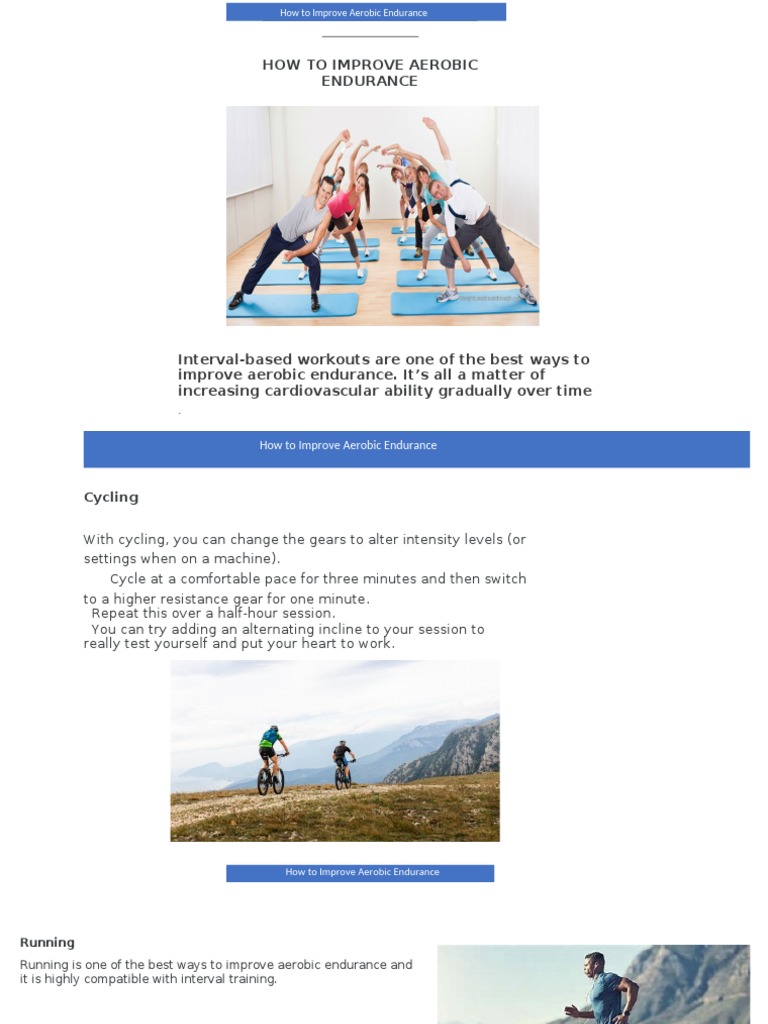 How To Improve Aerobic Endurance | PDF | Aerobic Exercise | High Intensity Interval Training
