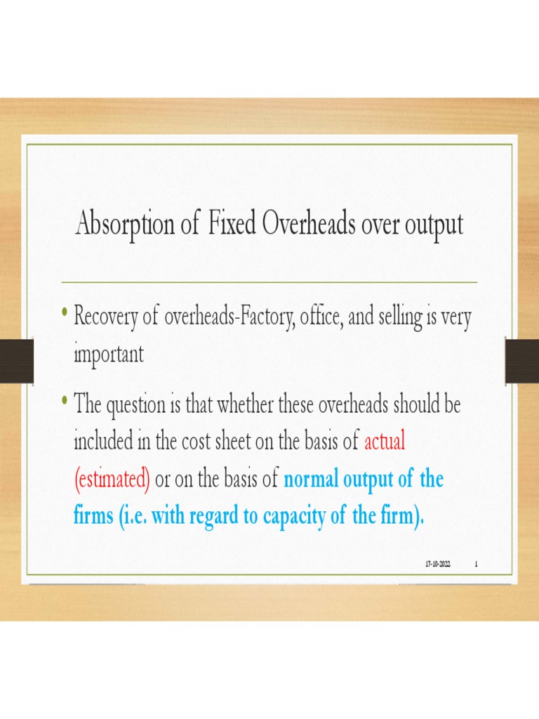 Normal Vs Actual Capacity | PDF | Cost | Prices