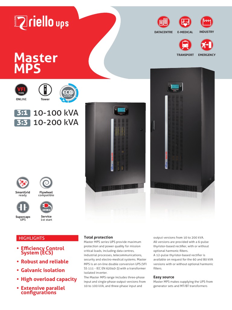 Master MPS UPS Series Overview | PDF | Rectifier | Operating System
