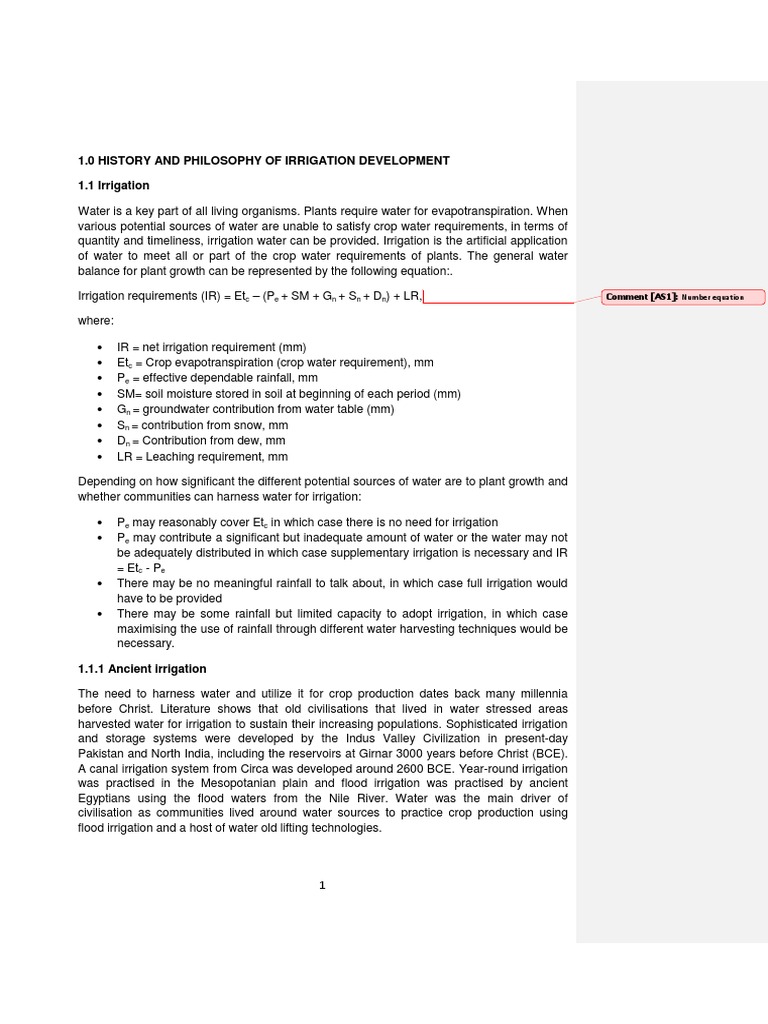 WREM IRRIGATION AND DRAINAGE NOTES - Module - 150914 - revAS0215 | PDF