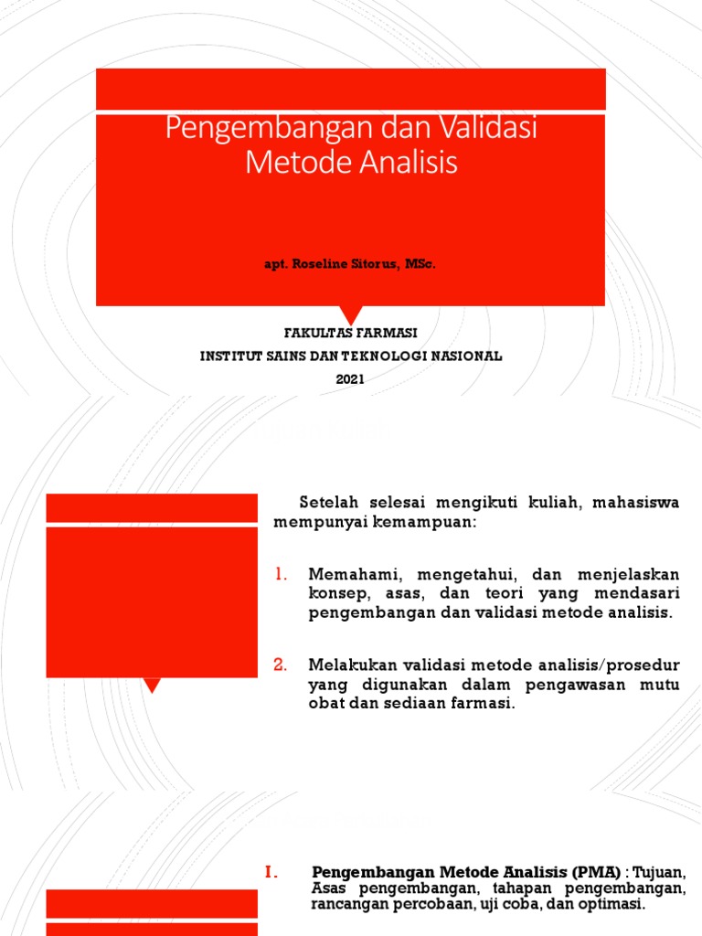 Validasi Metode Analisis Farmasi | PDF