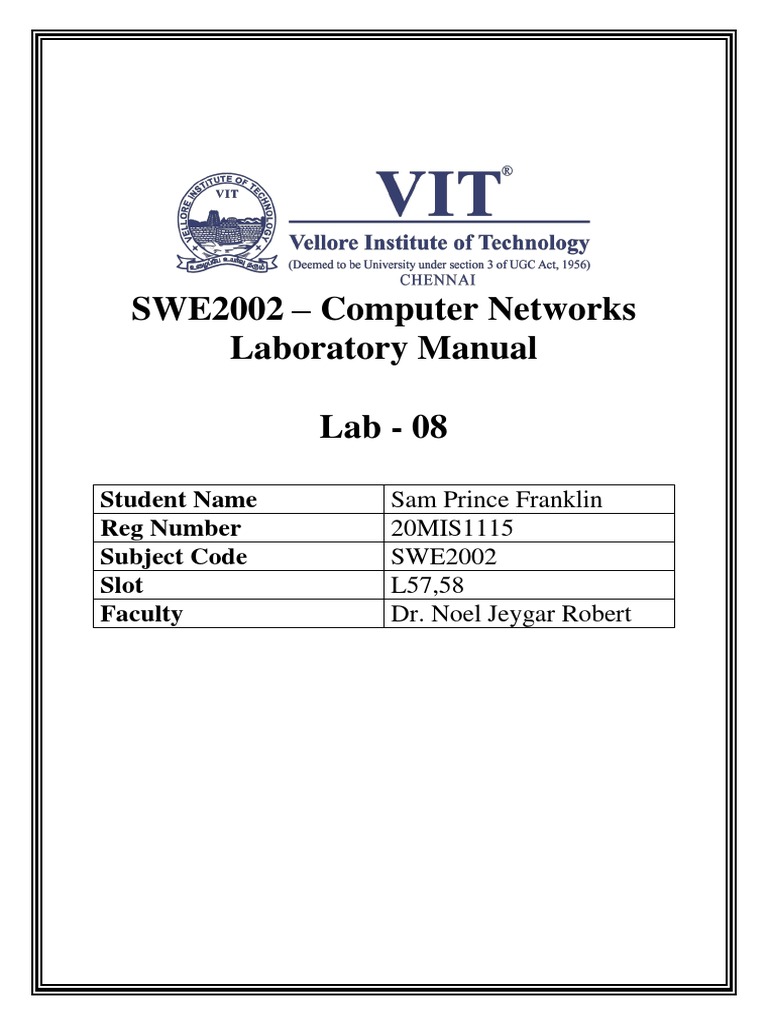 Lab 8 - Ospf - 20mis1115 | PDF