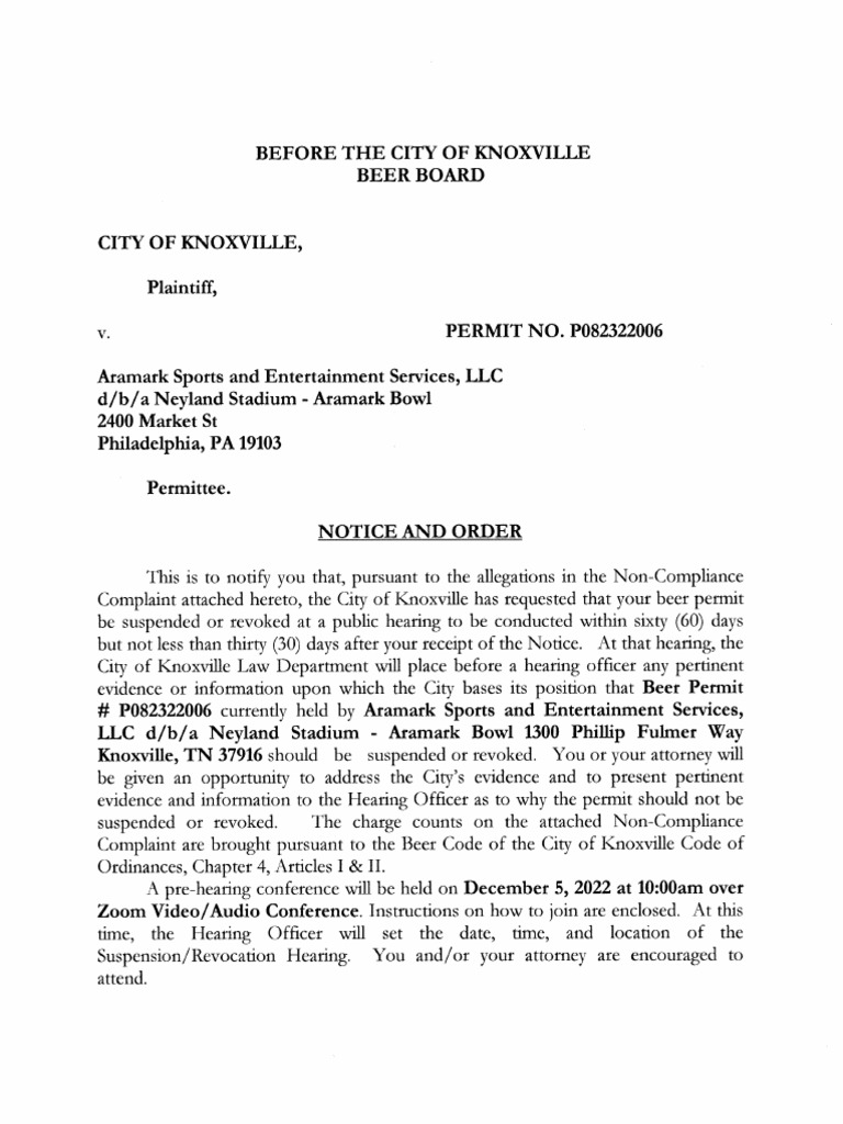 SRH - Neyland Stadium - Aramark Bowl | PDF