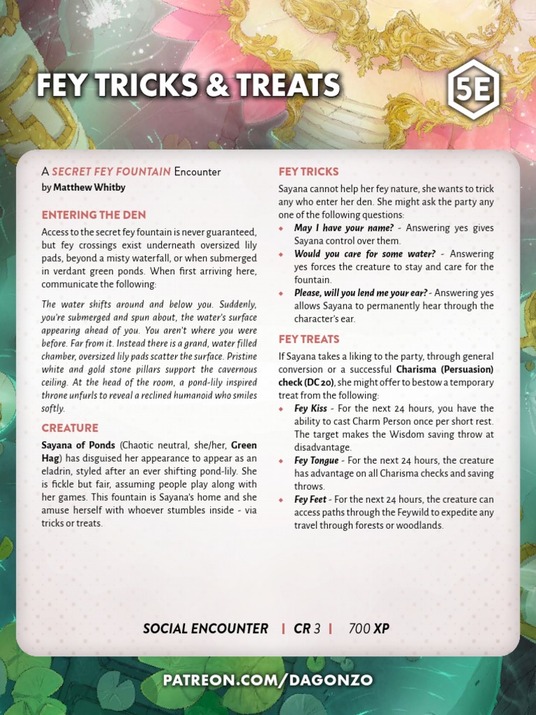 Fey Tricks and Treats Encounter Guide | PDF
