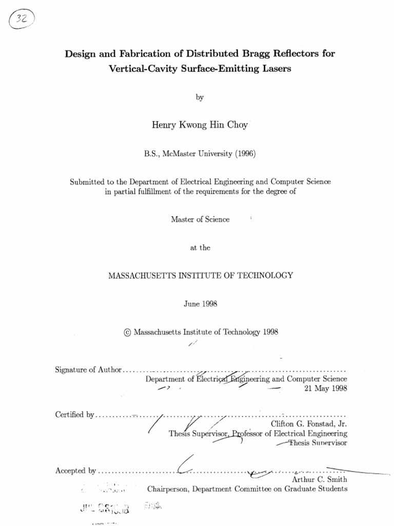 Design and Fabrication of DBR For VCSEL | PDF | Laser | Electromagnetism