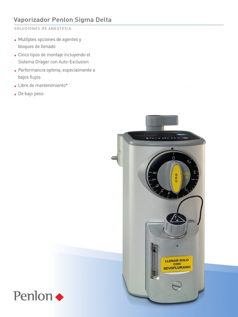 Sigma-Delta-Sales-EZ-0521 PENLON VAPORIZADOR DE ANESTESIA | PDF