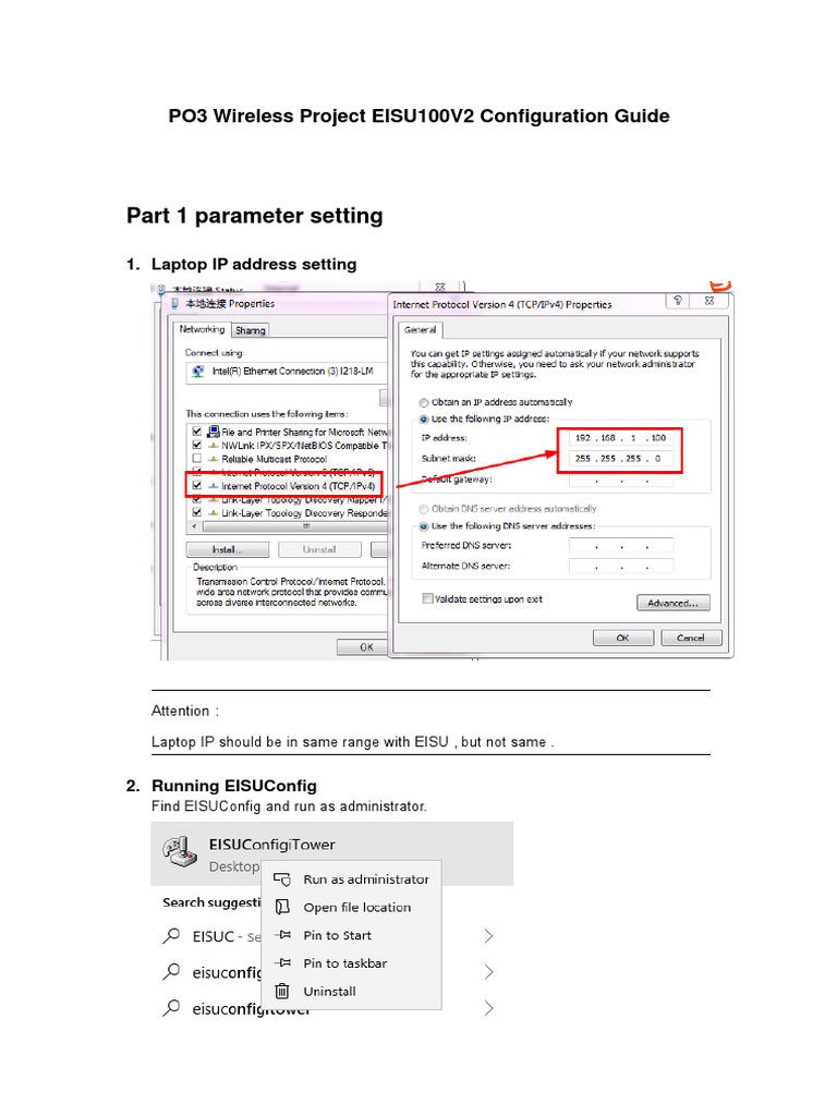EN - EISU100V2 Configuration Guide | PDF | Ip Address | Computer Network