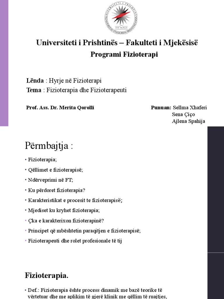 Universiteti I Prishtines Fakulteti I Mjekesise 1 | PDF