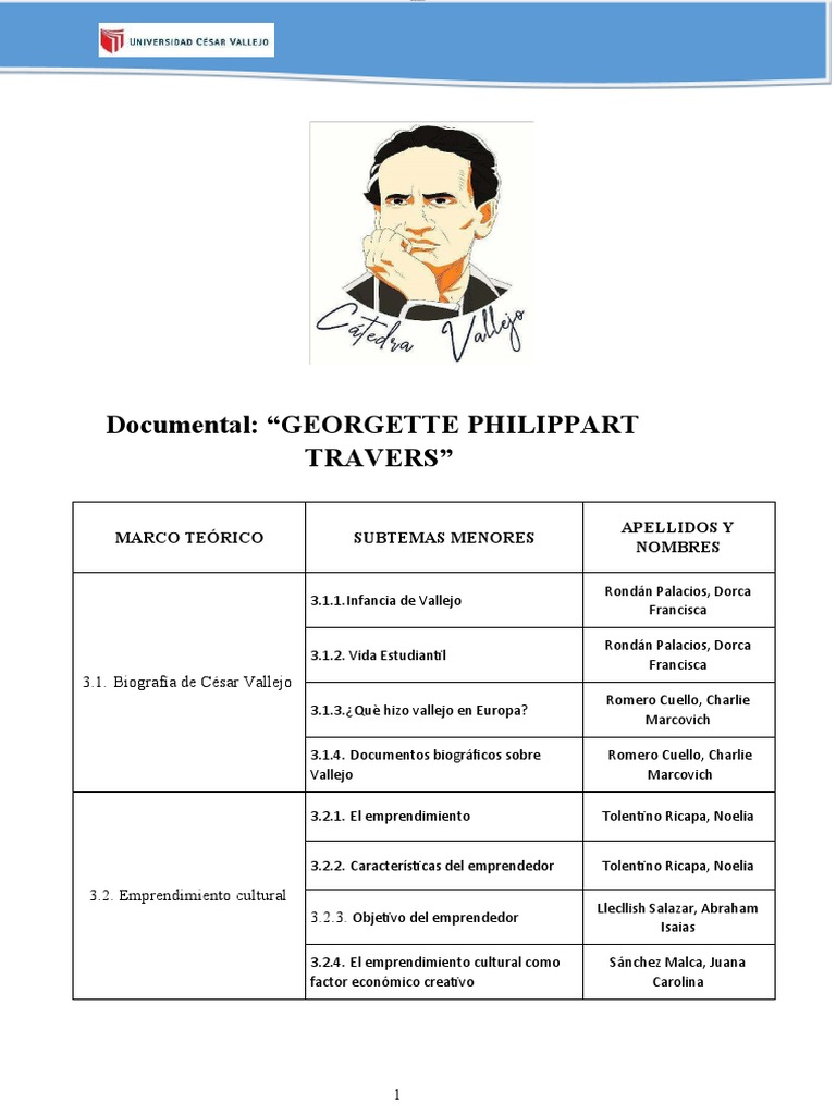 Documental sobre Georgette Philippart Travers | PDF | Iniciativa ...