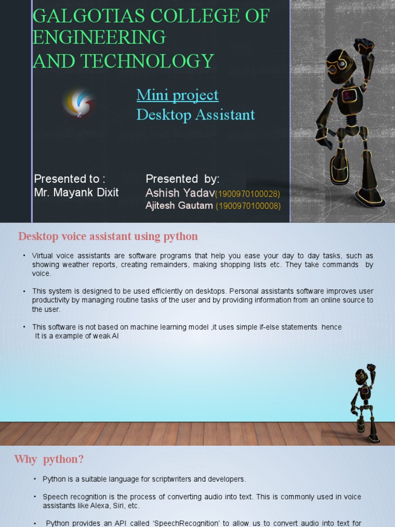 Miniproject Presentation Download Free Pdf Python Programming Language Computer Engineering 