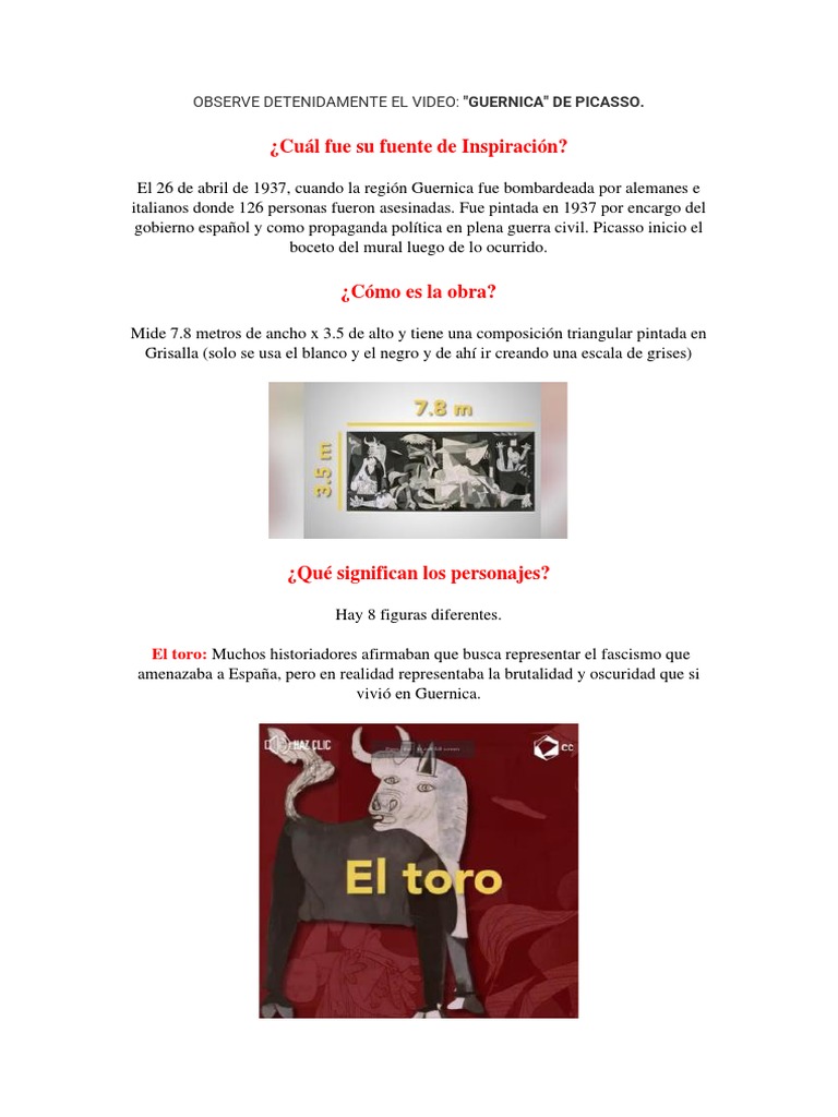 Guernica - de Picasso | PDF | Pablo Picasso