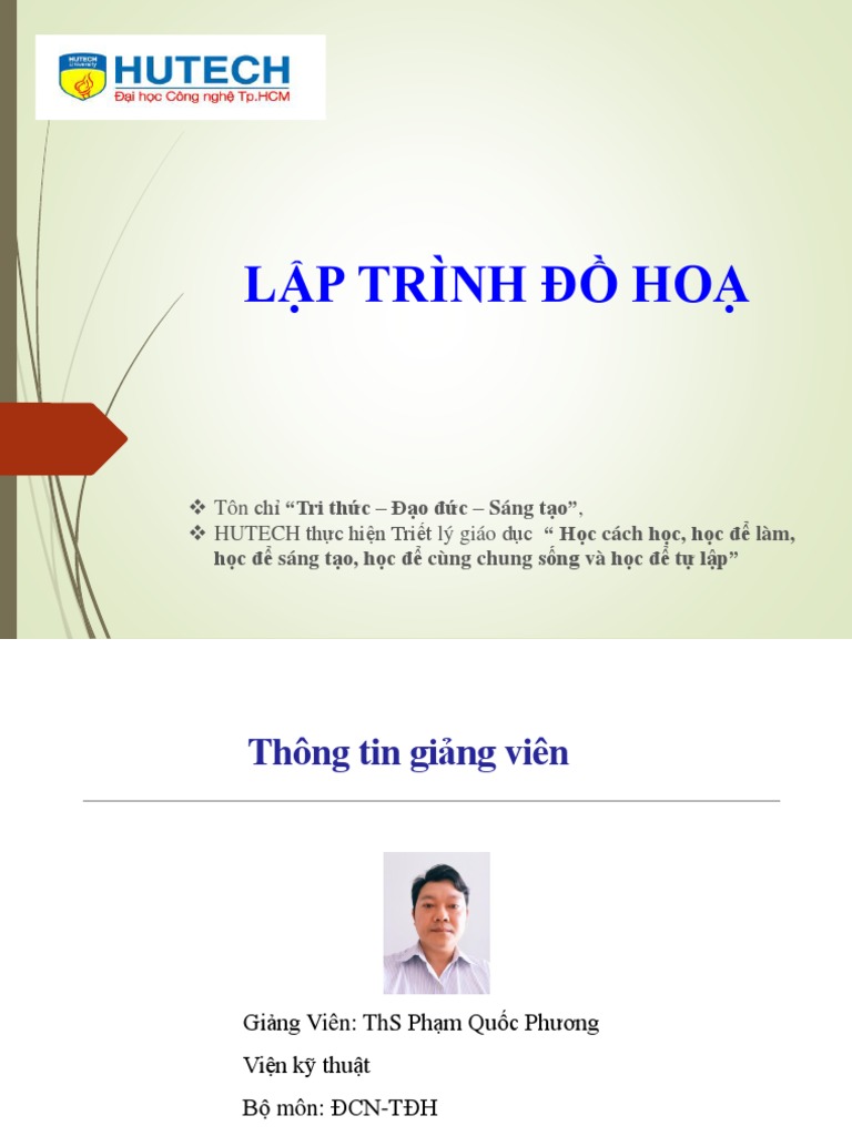 Slide Bai Giang - Laptrinhdohoa 2022 | PDF