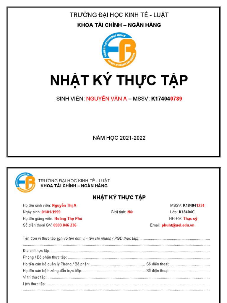 Nhật Ký Thực Tập K18 | PDF