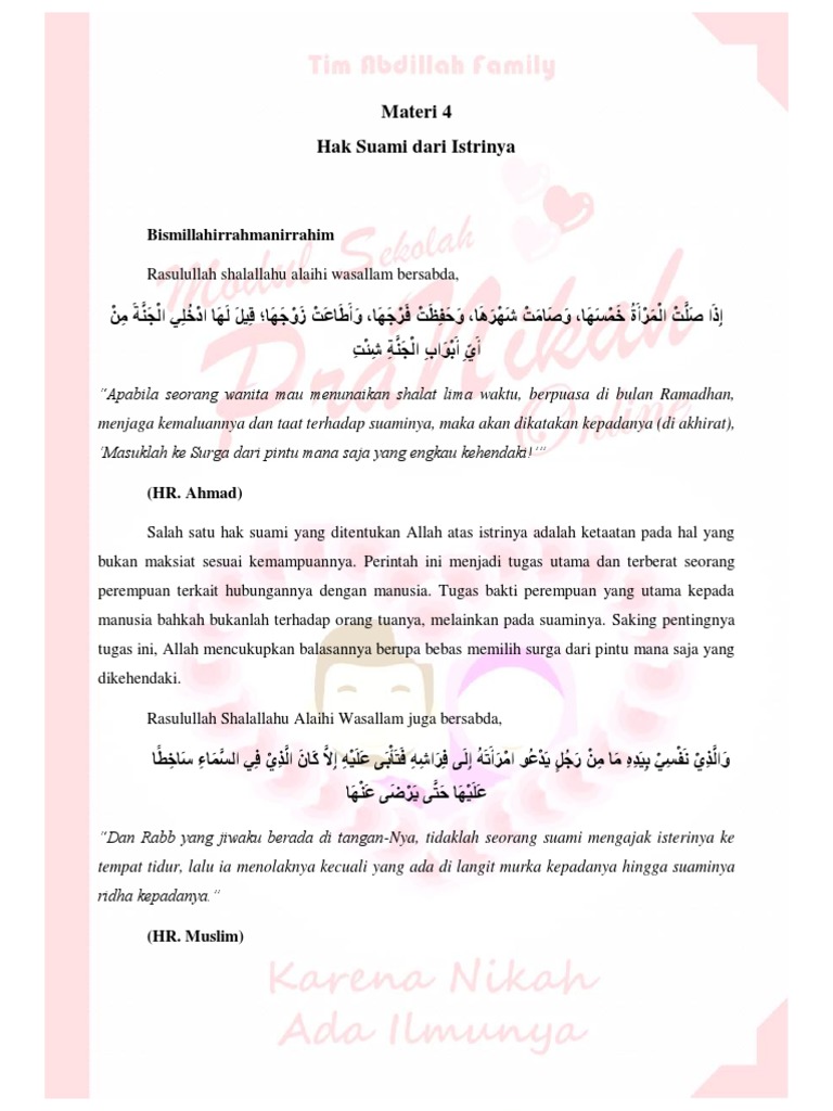 Hak Suami Dari Istrinya Pdf