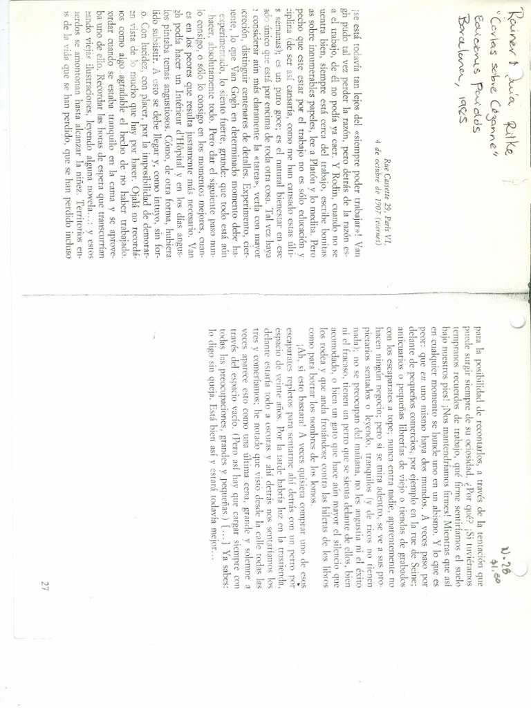 Cartas Sobre Cézanne | PDF