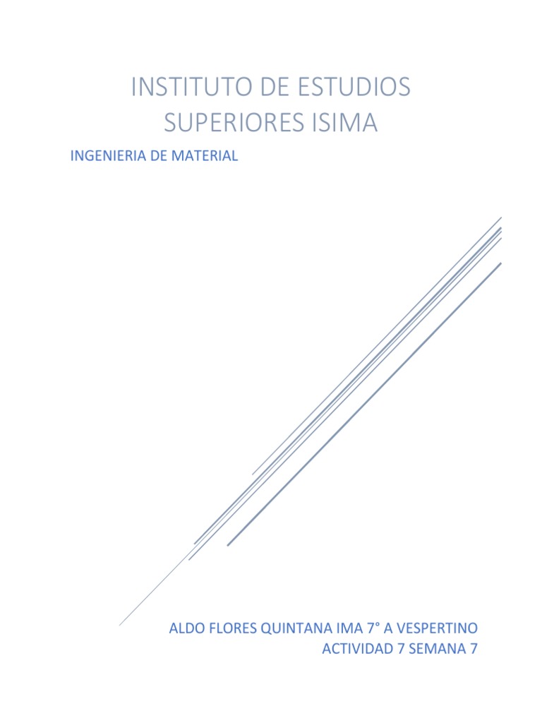 IMS7 Preguntasy Problemas ALDOFLORES | PDF | Materiales | Química