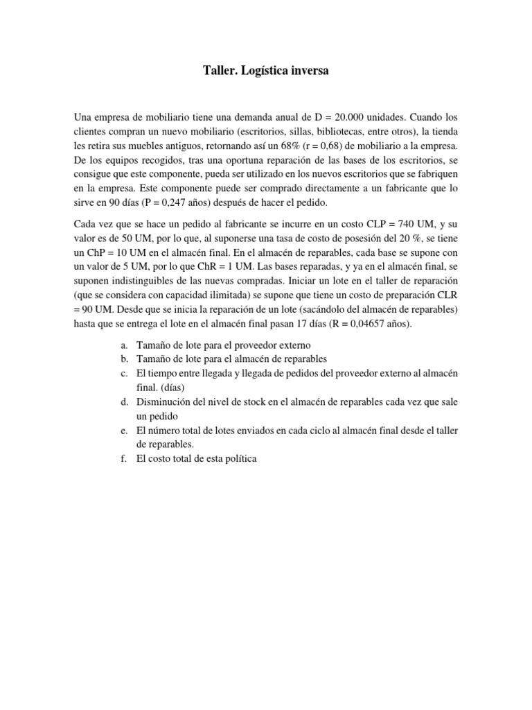 Taller Log Inv | PDF