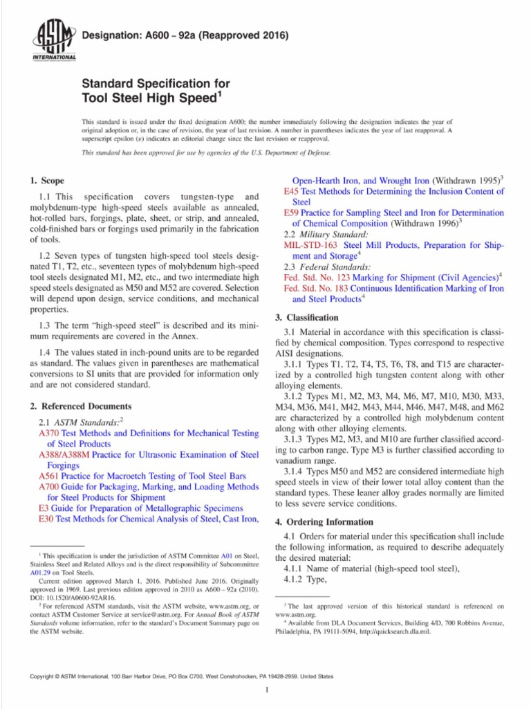 Astm A600 2016 | PDF