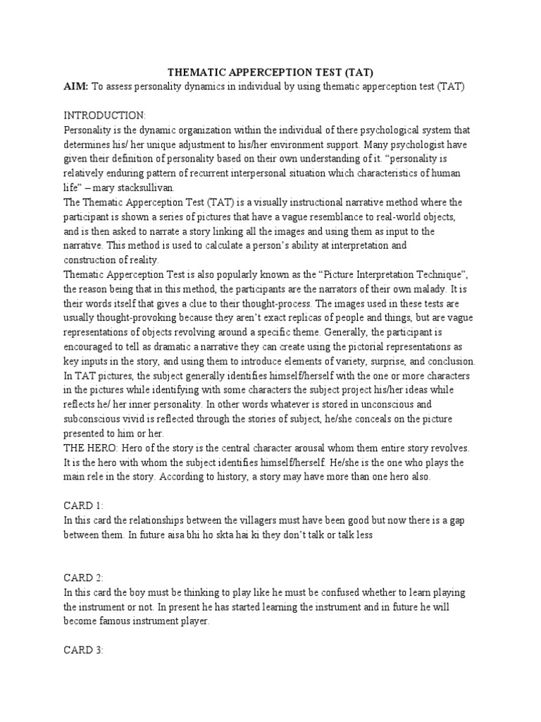 Tat Card Result | PDF | Cognition | Cognitive Science