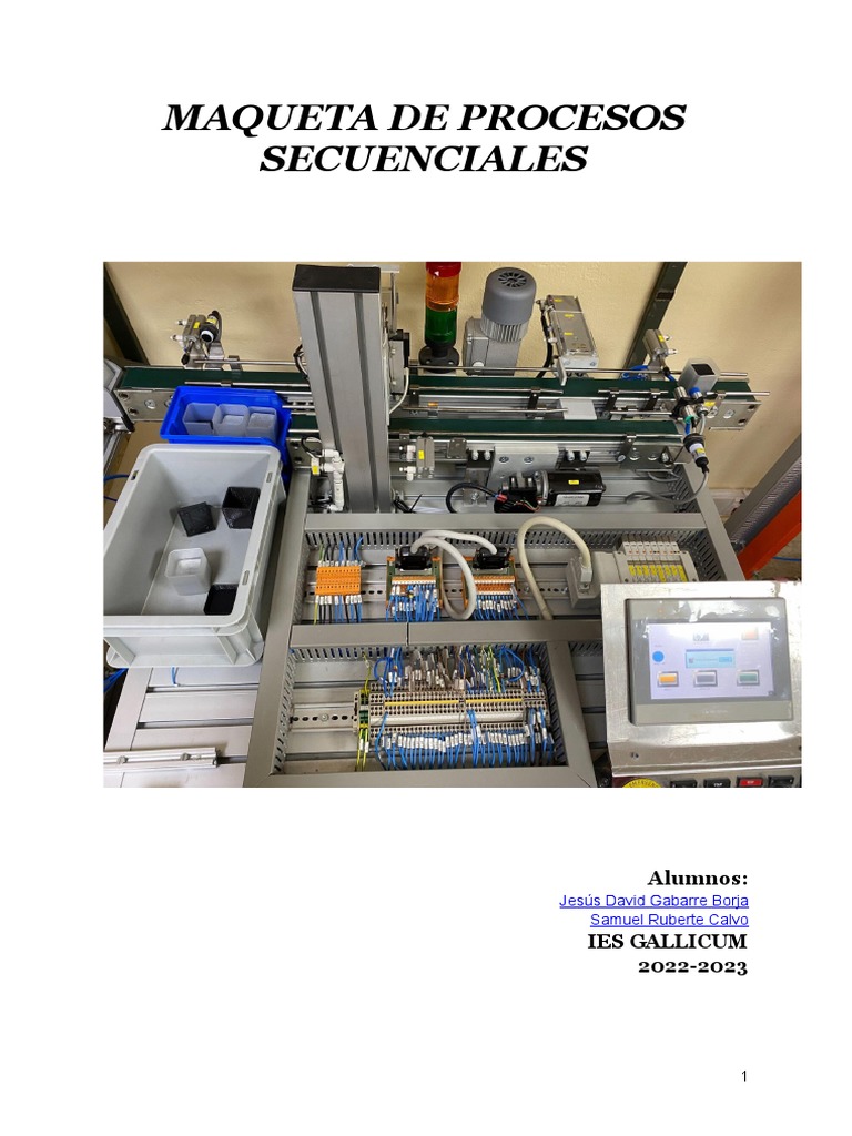 Maqueta de Procesos Secuenciales | PDF | Corriente eléctrica | Diodo emisor de luz