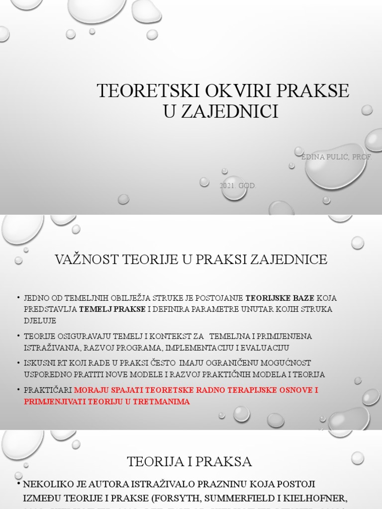 Teorijski Okviri Zajednice 2 | PDF