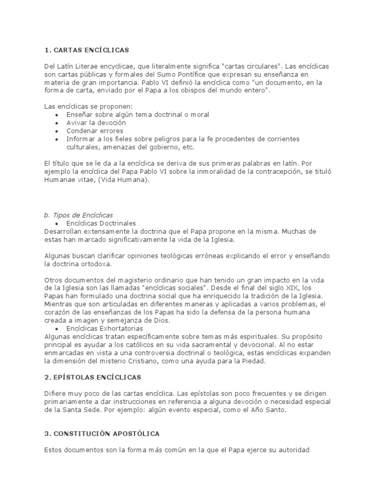Cartas Enciclicas | PDF | Papa | Iglesia Católica
