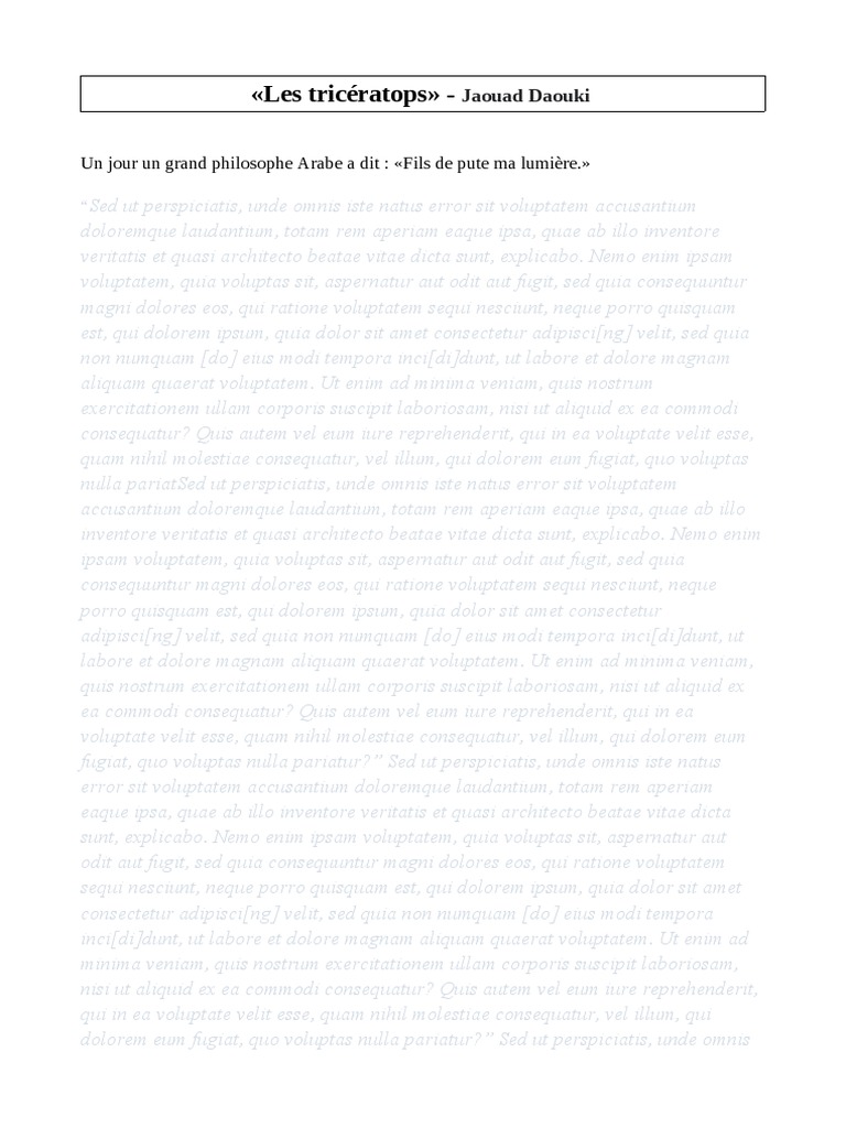 Jaouad Daouki Lorem Ipsum | PDF